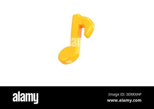 Music notes Loop animation 3d render Stock Video Footage - Alamy
