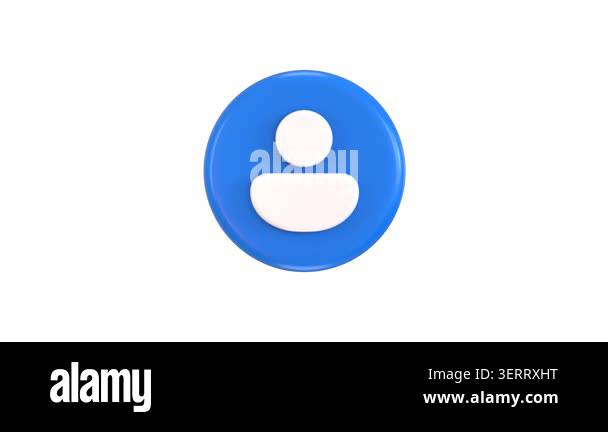 3d user profile icon animation Stock Video Footage - Alamy