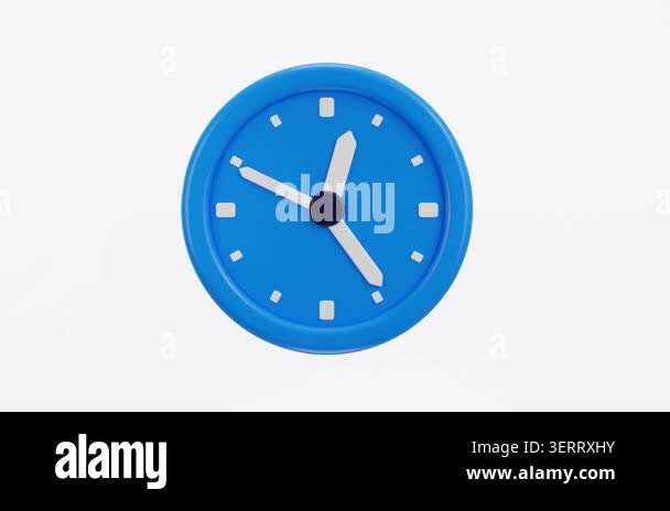 wall clock 3d icon animation timekeeping social media countdown time ...