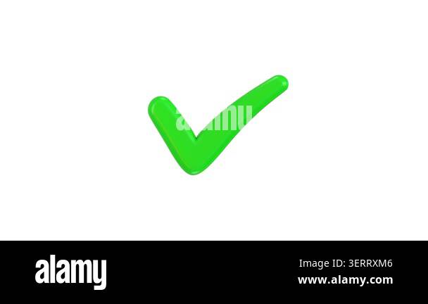 check mark icon 3d animation Stock Video Footage - Alamy
