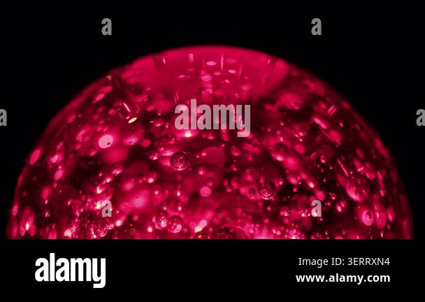 Cyristal Glass Sphere Circle With Bubbles and Fantasy Bokeh Stock Video ...