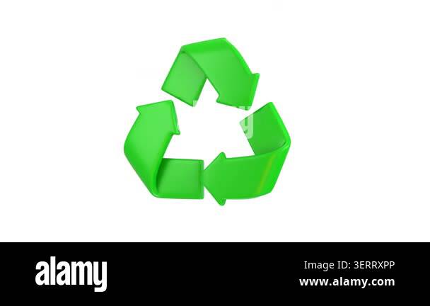 3d recycle symbol animation Stock Video Footage - Alamy