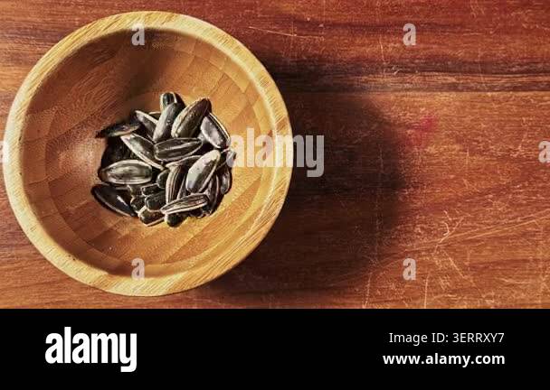 Sunflower Seed in a Bowl Stop Motion Video Stock Video Footage - Alamy