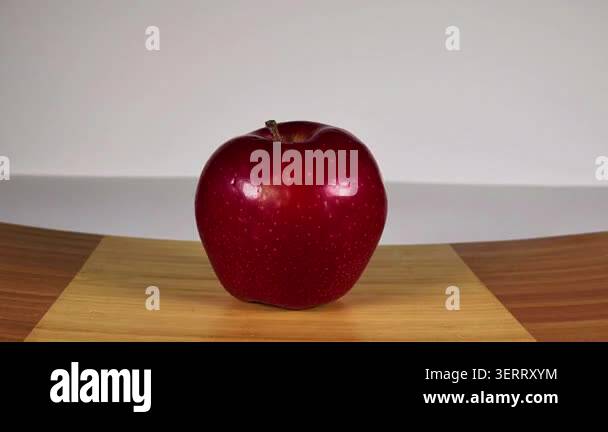 Red Apple and Measurement For Fit Life Stop Motion Video Stock Video ...