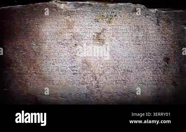 Ancient Egypt Alphabets on Marble Stop Motion Video Stock Video Footage ...
