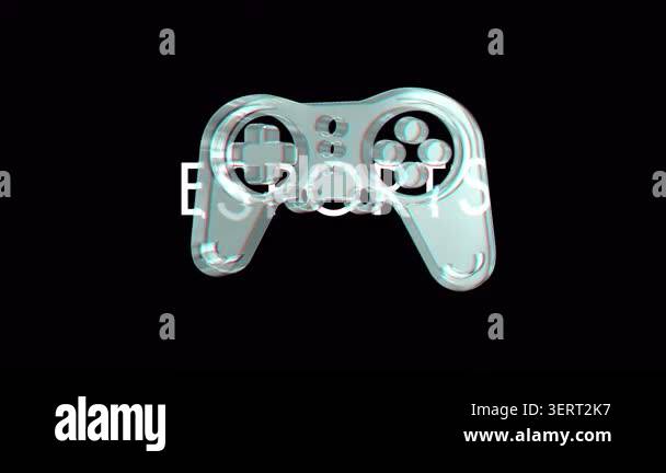 Gaming esport symbol 3d glass abstract concept looped and seamless ...