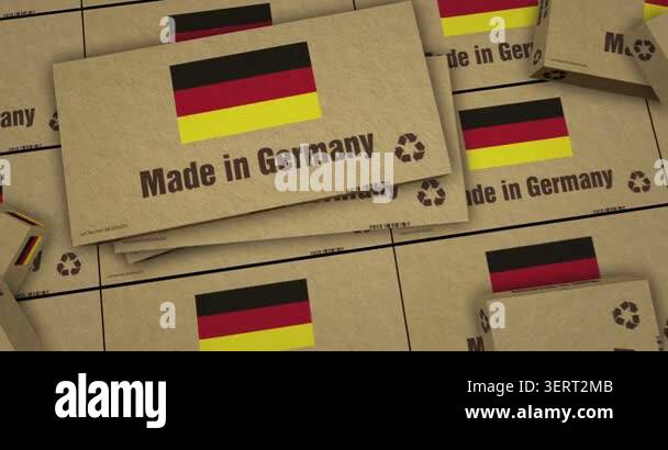 Made in Germany box production line. Chilean export import Cardboard ...