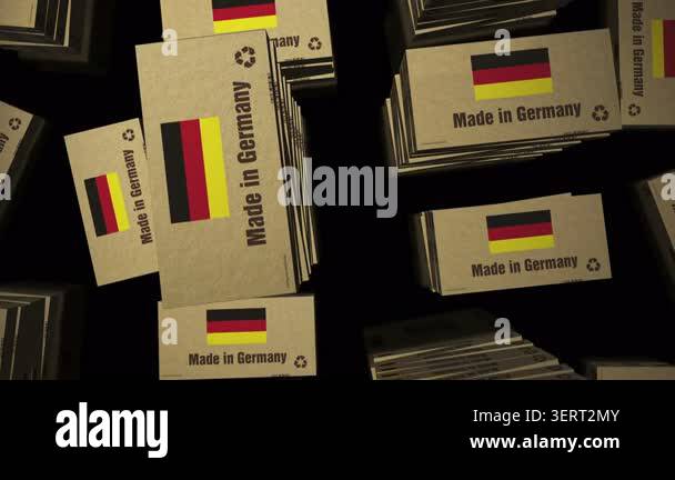 Made in Germany box production line. Chilean export import Cardboard ...