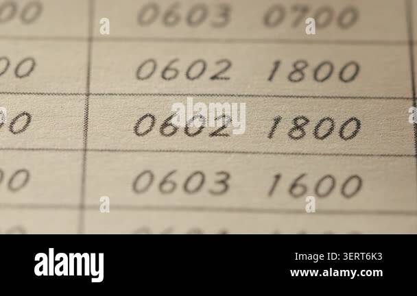 Pencil circles numbers on a spreadsheet of business documents in the ...
