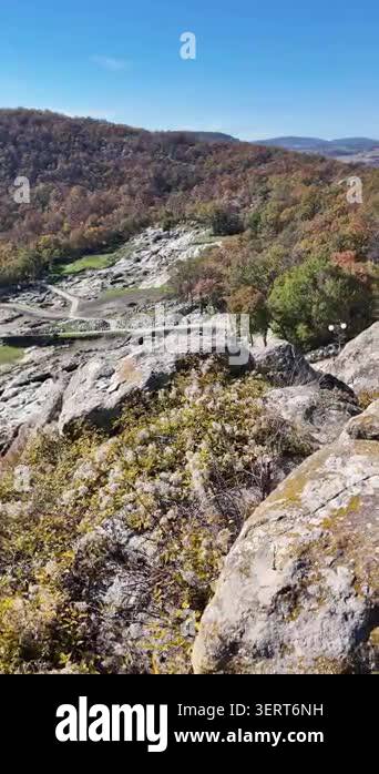 Autumn view of Ruins of Ancient thracian city of Perperikon, Kardzhali ...