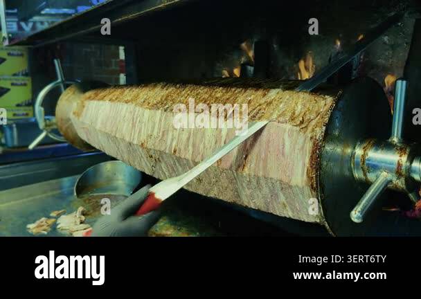Traditional Delicious Turkish Meat Food Doner in Public Restaurant in ...