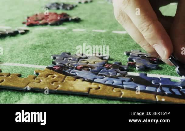 Playing Funny Colorful Multi-Piece Puzzle Game Stock Video Footage - Alamy