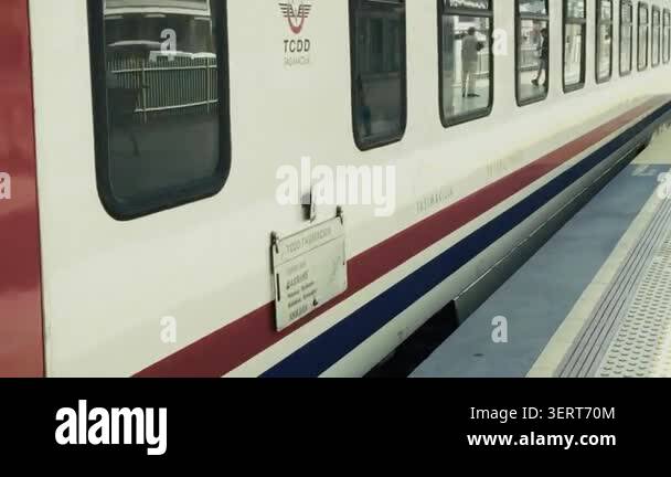Moving Train and People Reflection on The Train Mirror in Metro Station ...