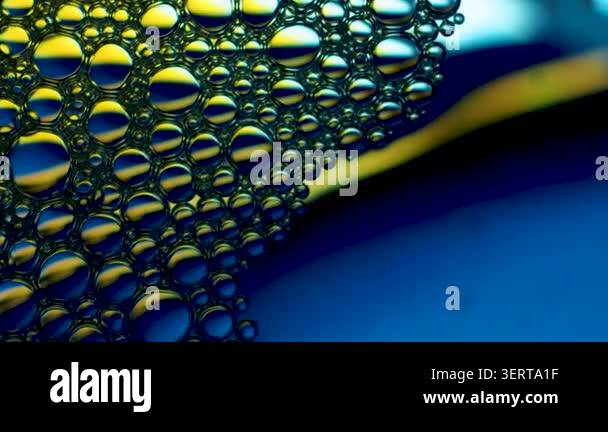 Colorful oil and soap bubble foam creating a macro liquid texture Stock ...