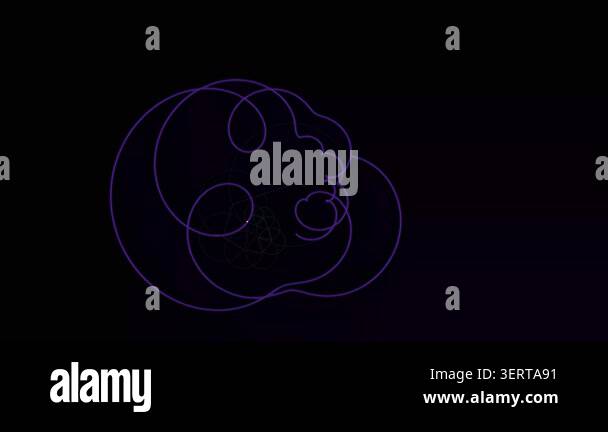 Dynamic images of an abstract complex curve pattern spinning ...