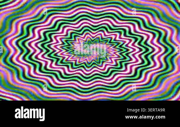 Colorful psychedelic wavy patterns creating a mesmerizing kaleidoscopic ...