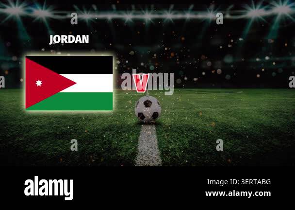 Jordan vs Algeria live Football match video template Stock Video ...