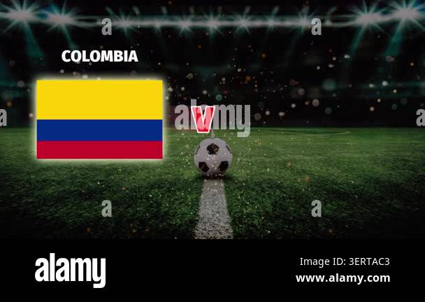 Colombia vs Portugal live Football match video template Stock Video ...