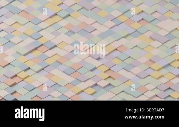 A splicing of isometric cubes in soft Morandi colors, a simple ...