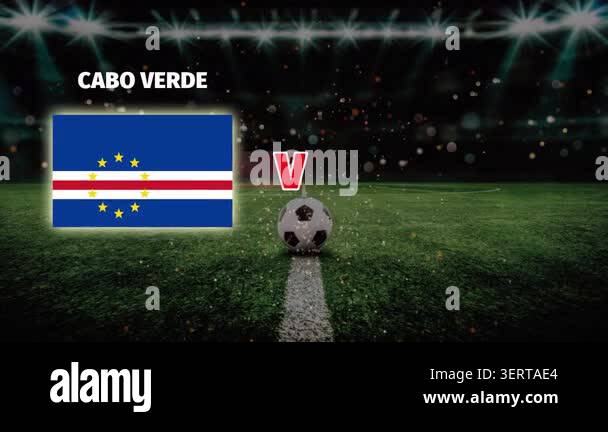 Cabo Verde vs Saudi Arabia live Football match video template Stock ...