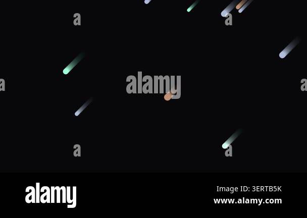 Abstract colorful falling lines animation features short, rounded ...