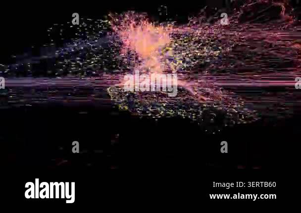 Abstract background of glowing lines and dots generative art Stock ...