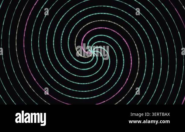 Abstract twirling spiral lines animation background features a ...