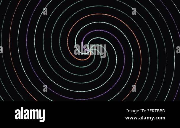 Abstract spiral twirl animation background features a mesmerizing loop ...