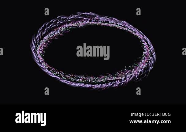 Abstract particle light ring animation, a dynamic digital render ...