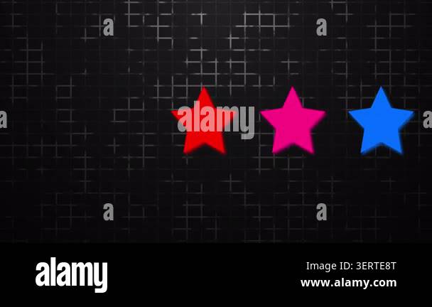 4K Animated Five-Star Customer Feedback Rating Scale on a grid ...