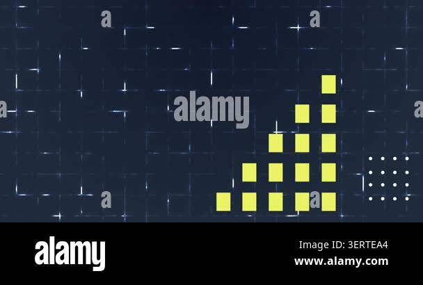 4K Business Growth Animation grid background.Rising Stock Market Chart ...