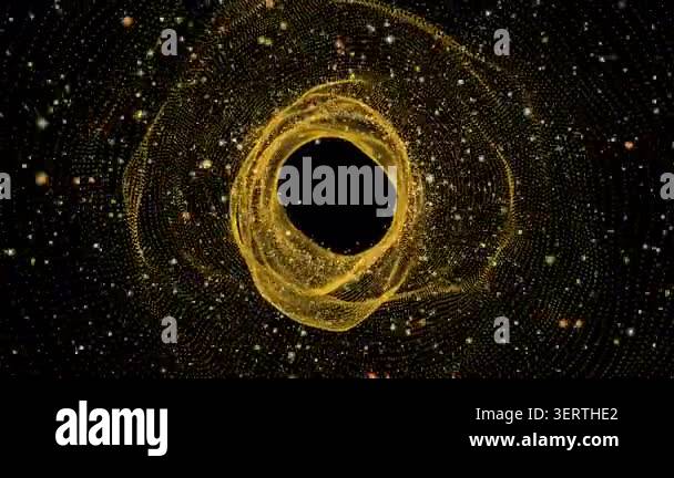 Digital Futuristic energy flow Shining sparkles video animated ...