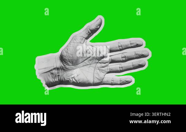 Paper opens showing a human hand sketch, realistic and symbolic, great ...