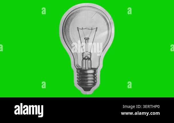 A wrinkled paper opens to show a sketch of a glowing light bulb ...