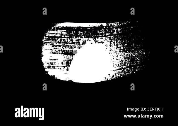 2D animation of irregular white paint brush stroke shape alpha and luma ...