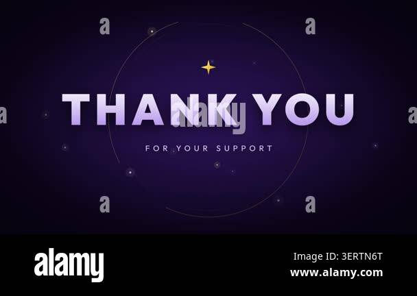 Professional Thank You For Your Support Motion Background Stock Video ...