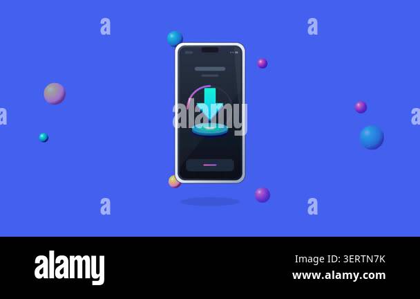 Mobile App Download Concept Animation Stock Video Footage - Alamy