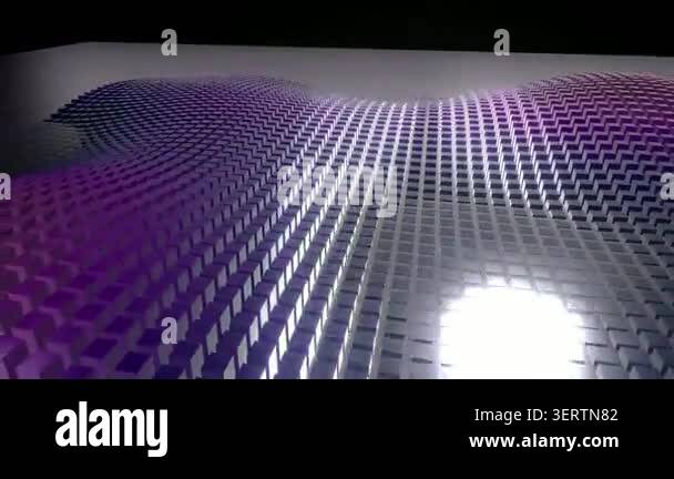 Abstract Digital Wave of Glowing Cubes Background Stock Video Footage ...