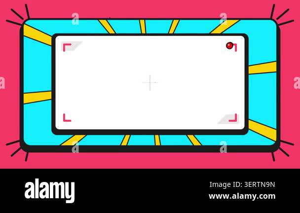 Cartoon Style Camera Viewfinder Overlay for Video Editing Stock Video ...