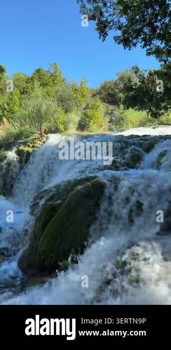 waterfall in the forest Stock Video Footage - Alamy