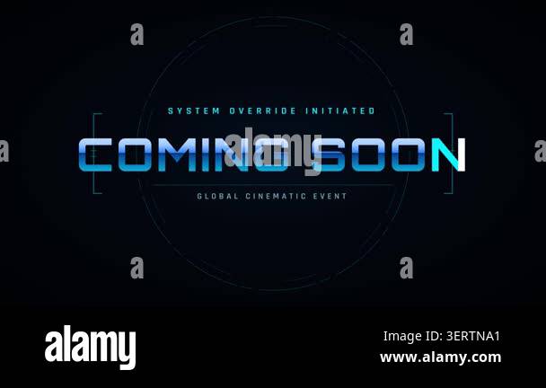 Cyberpunk Style Coming Soon Cinematic Intro with Digital Glitch ...
