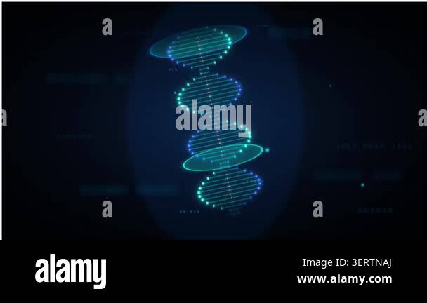 Digital double helix DNA structure with data and code for biotechnology ...