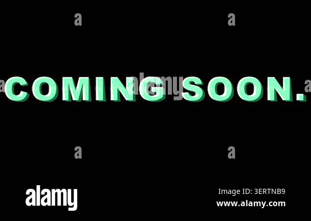 Coming Soon Announcement Digital Glitch Background Stock Video Footage ...
