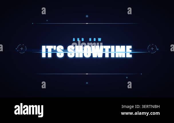 Cinematic motion graphic design featuring And Now Its Showtime text ...