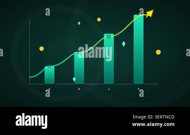 Financial Growth Bar Chart Showing Rising Success and Business ...