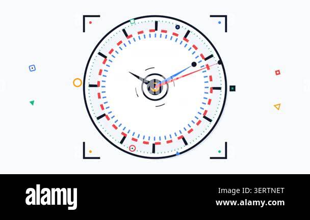 Minimalist Clock Timer Motion Graphic Animation Stock Video Footage - Alamy