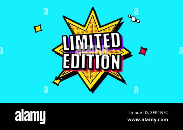 Limited Edition Comic Style Animated Graphic for Marketing Stock Video ...
