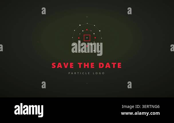 Save The Date Particle Motion Graphics Animation Stock Video Footage ...