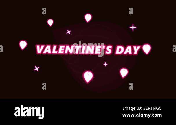 Valentines Day Greeting Motion Graphic Stock Video Footage - Alamy