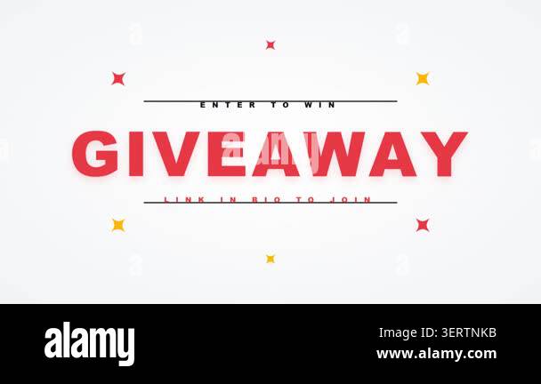 Giveaway Promotion Motion Graphic Enter To Win Announcement Stock Video ...